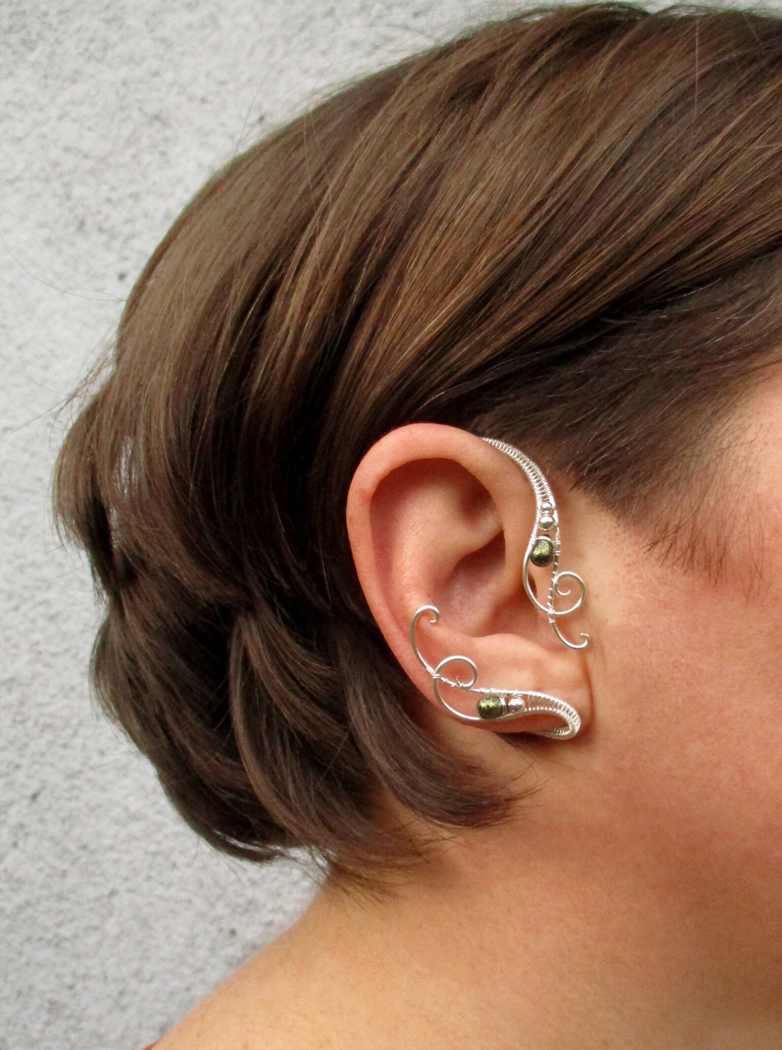 Pair of Ear Cuffs Lake of Winter Small Ear Wrap With Dark - Etsy