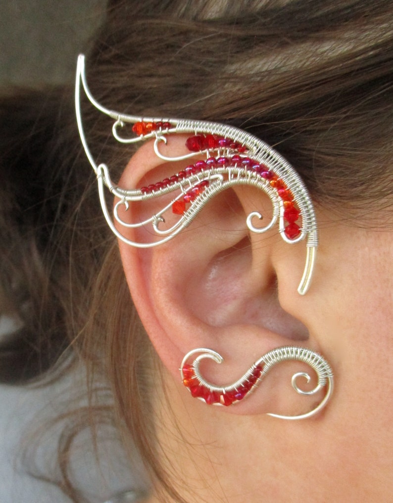 Pair of Ear Cuffs Mermaid of the Fire Lake Ear Cuffs Elf - Etsy