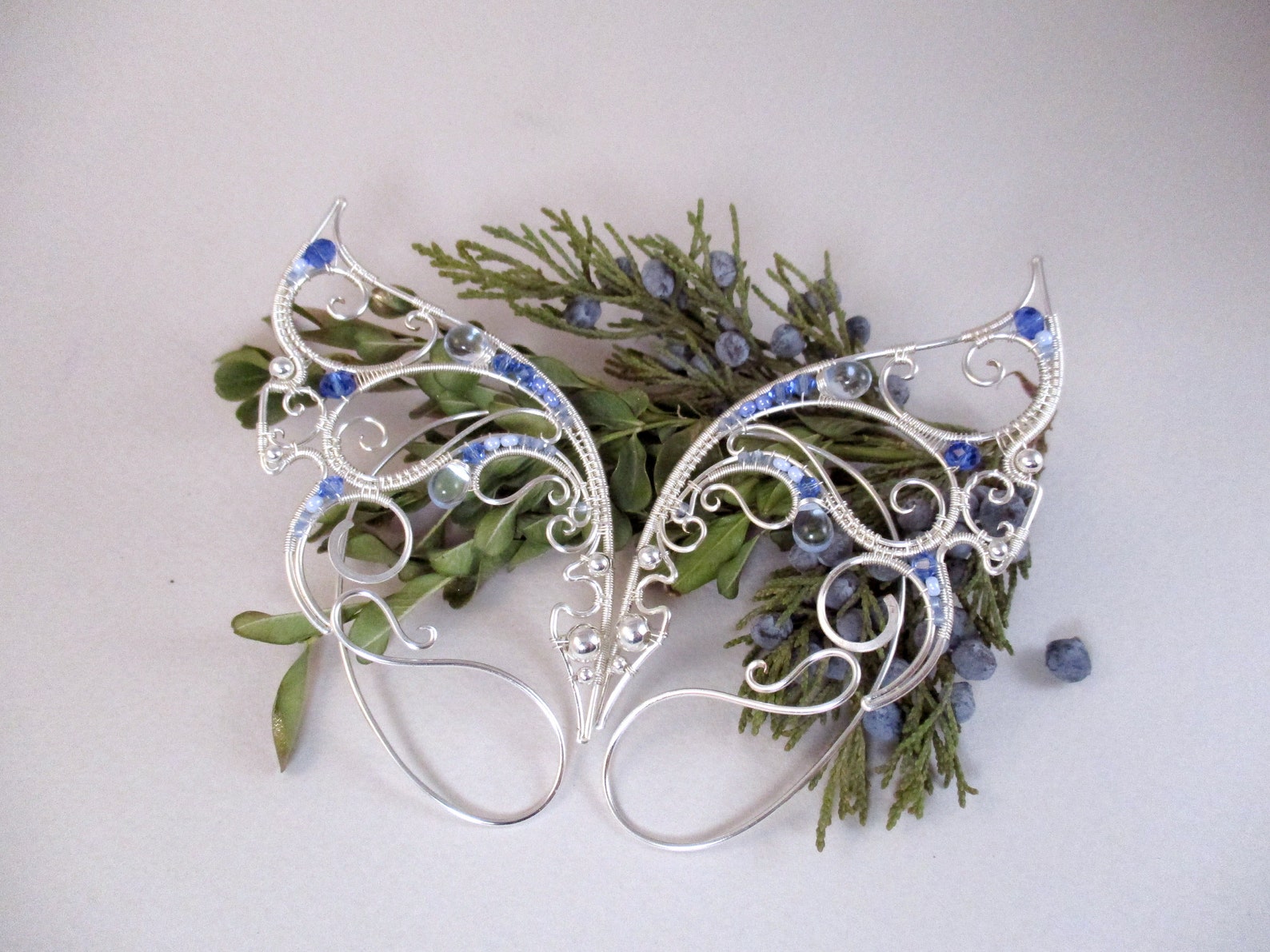 Pair of Elf Ear Cuffs Sea Waves - Mermaid Elven Fairy Ears, Big Single ...