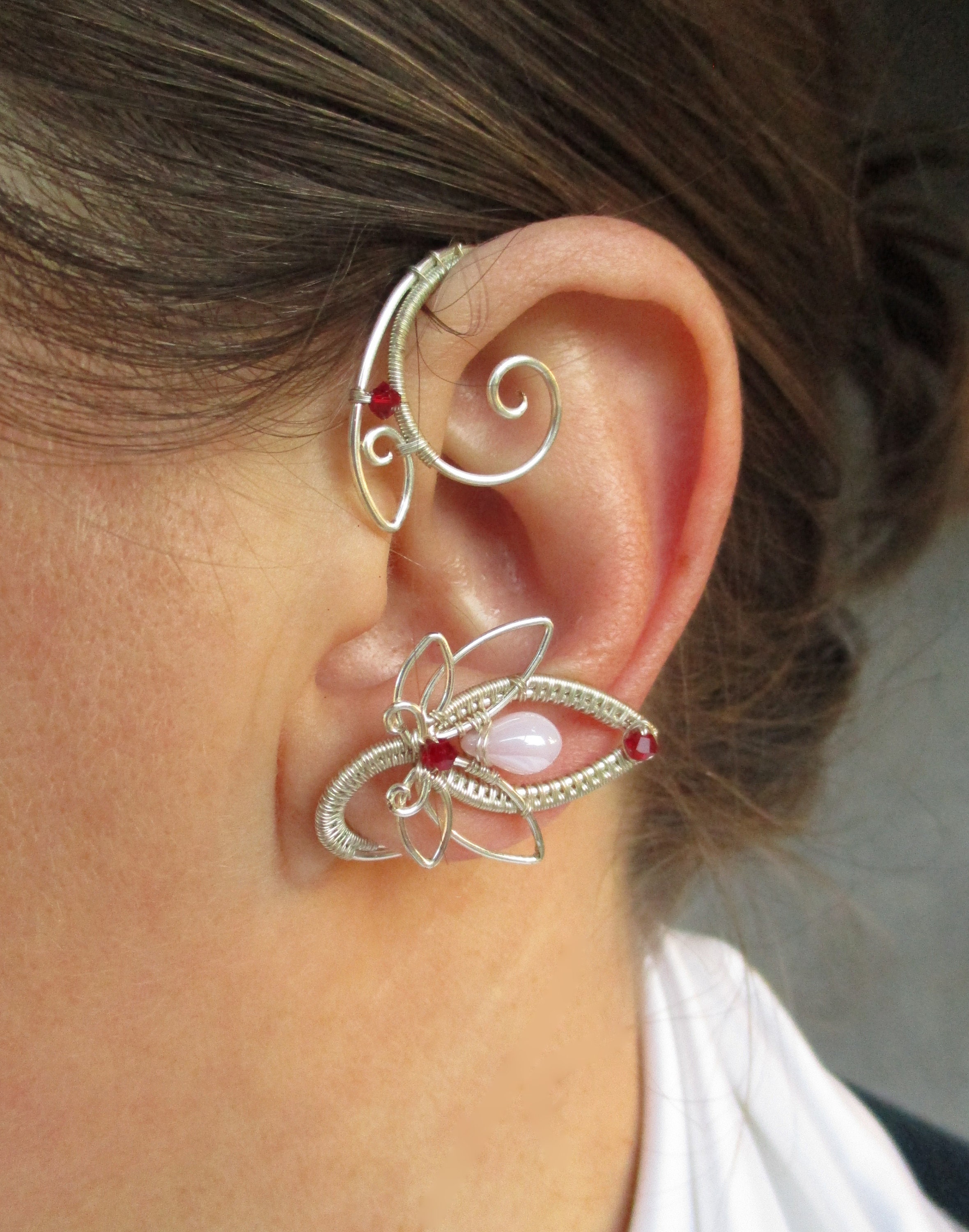 Pair of wire ear cuffs Ivy Ear cuffs Elf earrings Ear | Etsy