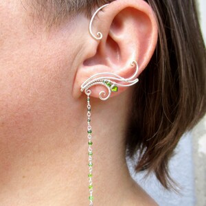 Ear Cuffs Core - Extra Long Dangle Earrings No Piercings, Single Ear ...
