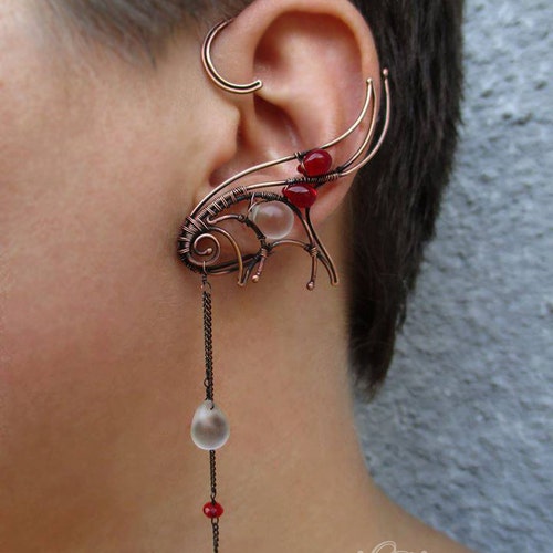 Pair of Wire Wrapped Ear Cuff Ear Cuffs Elf Earrings Ear - Etsy