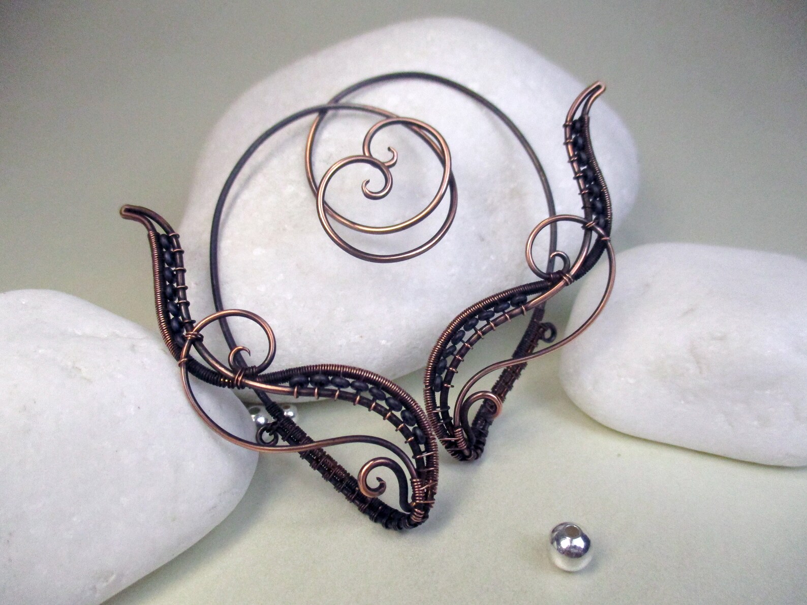 Black Copper Ear Cuffs Phoenix Ear Cuffs Elf Earrings - Etsy