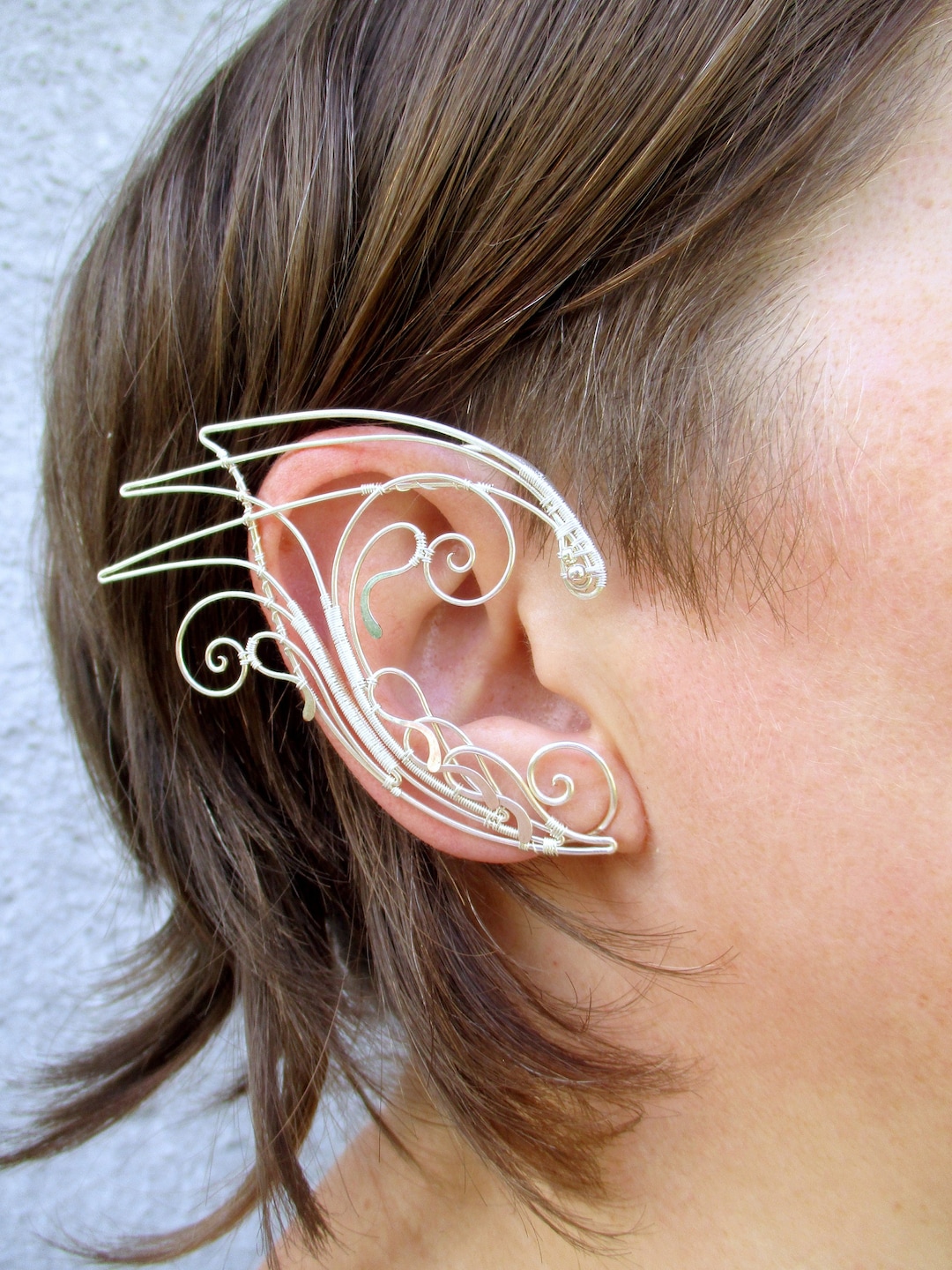 Pair of Elf Ear Cuffs Polar Wind, Single Ear Cuff, Metal Elvish Ear ...