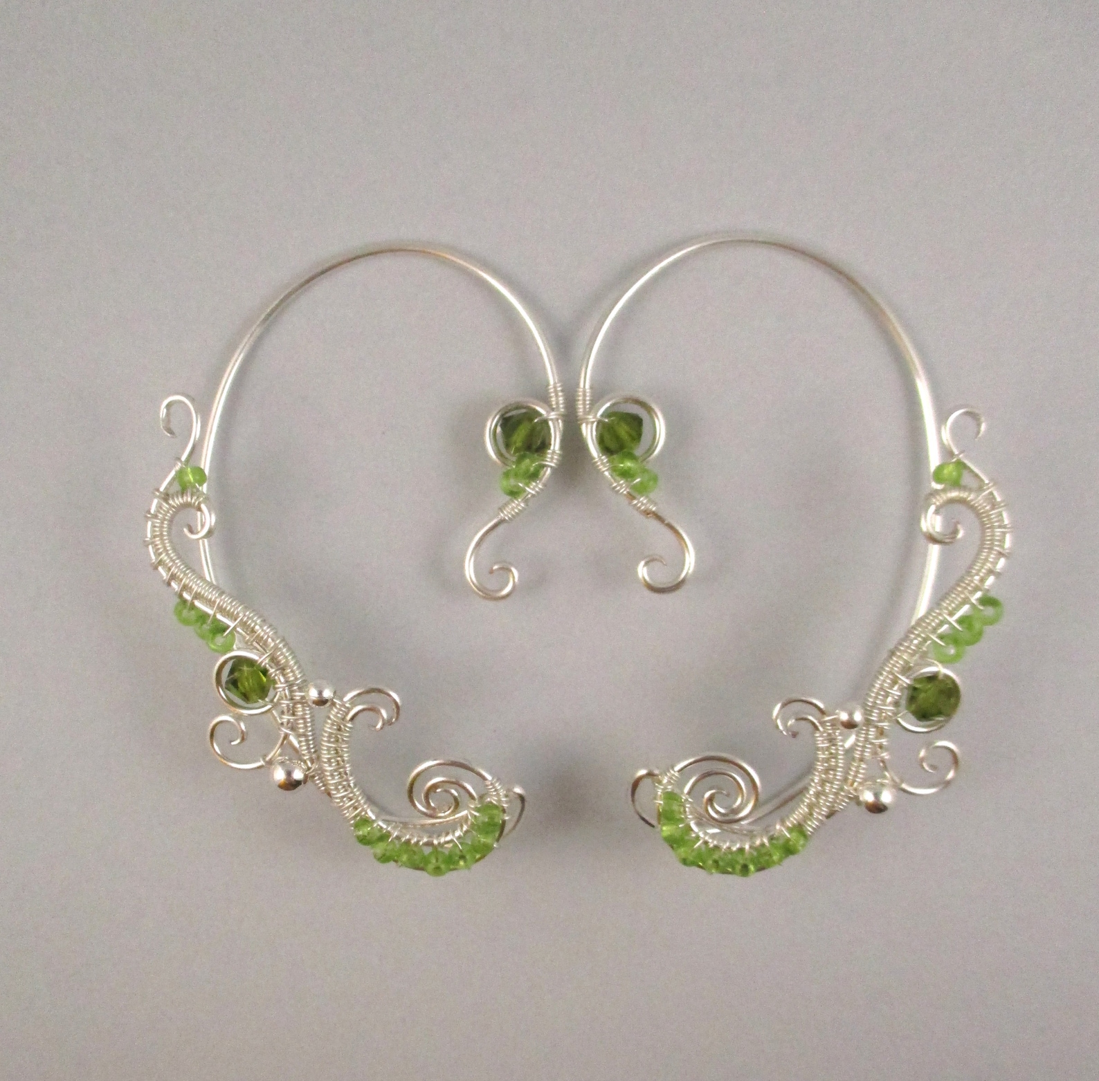 Pair of Ear Cuffs Pleiades Single Olive Green Ear Cuff - Etsy