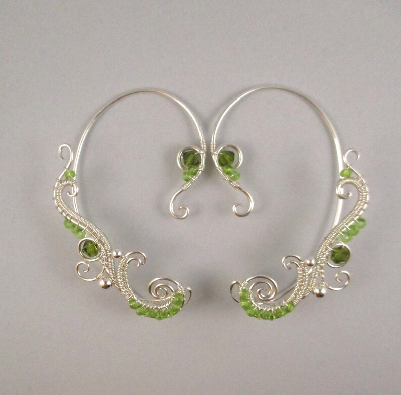 Pair of Ear Cuffs Pleiades Single Olive Green Ear Cuff - Etsy