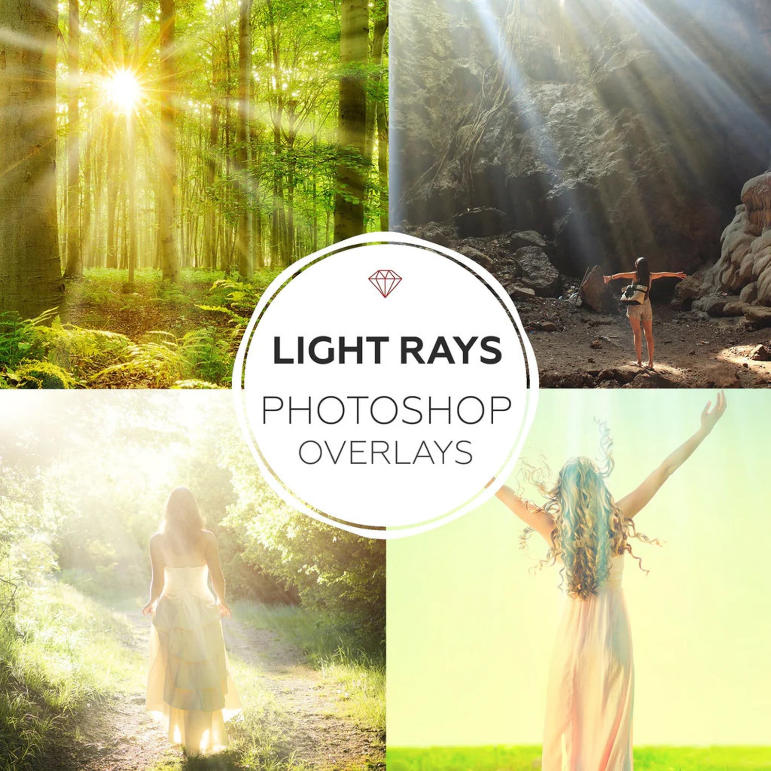 27 Light Rays Photoshop Overlay, Sunlight Photoshop Overlay,light Flare ...