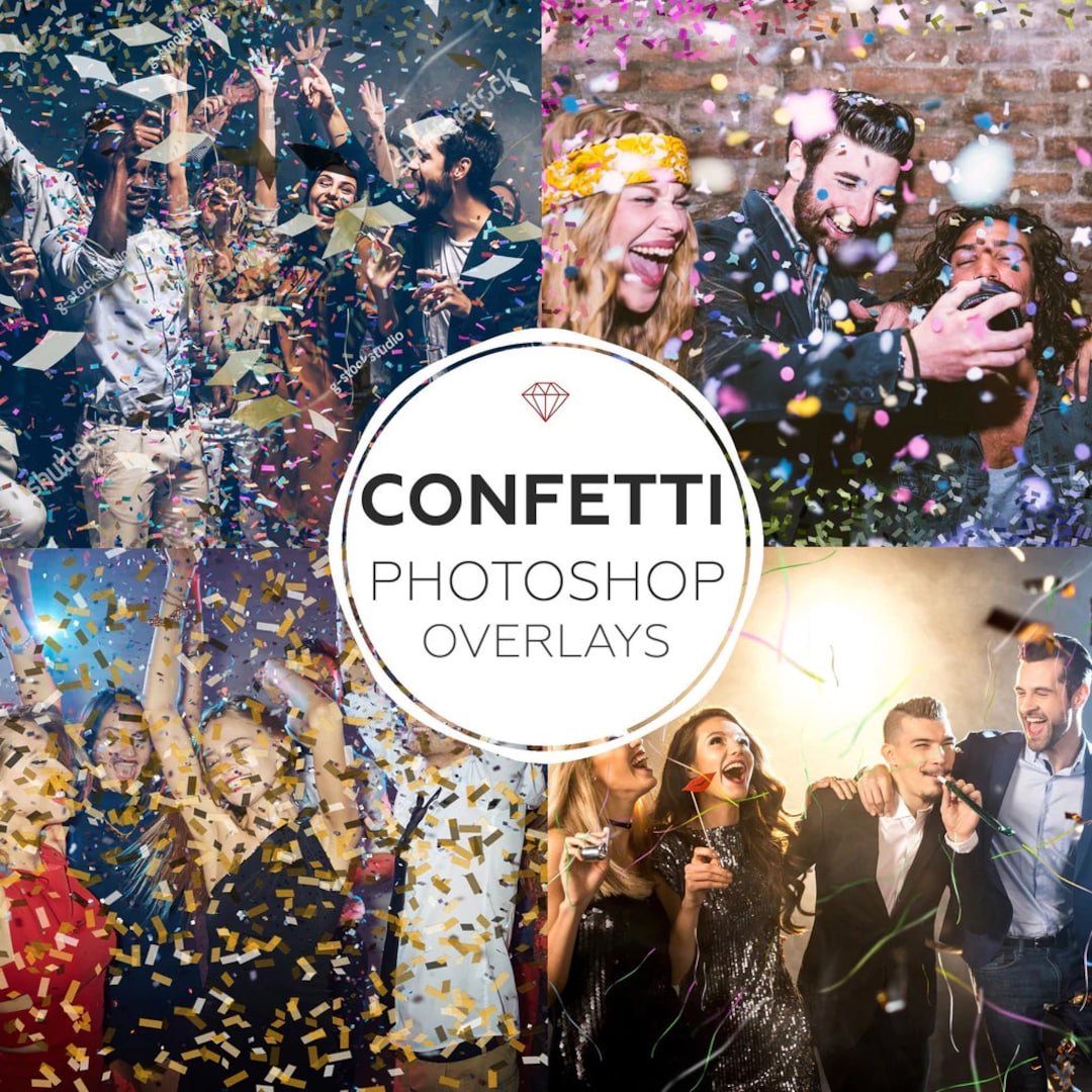 Colorful Confetti Photoshop Overlay,confetti Photoshop Overlay, Wedding ...