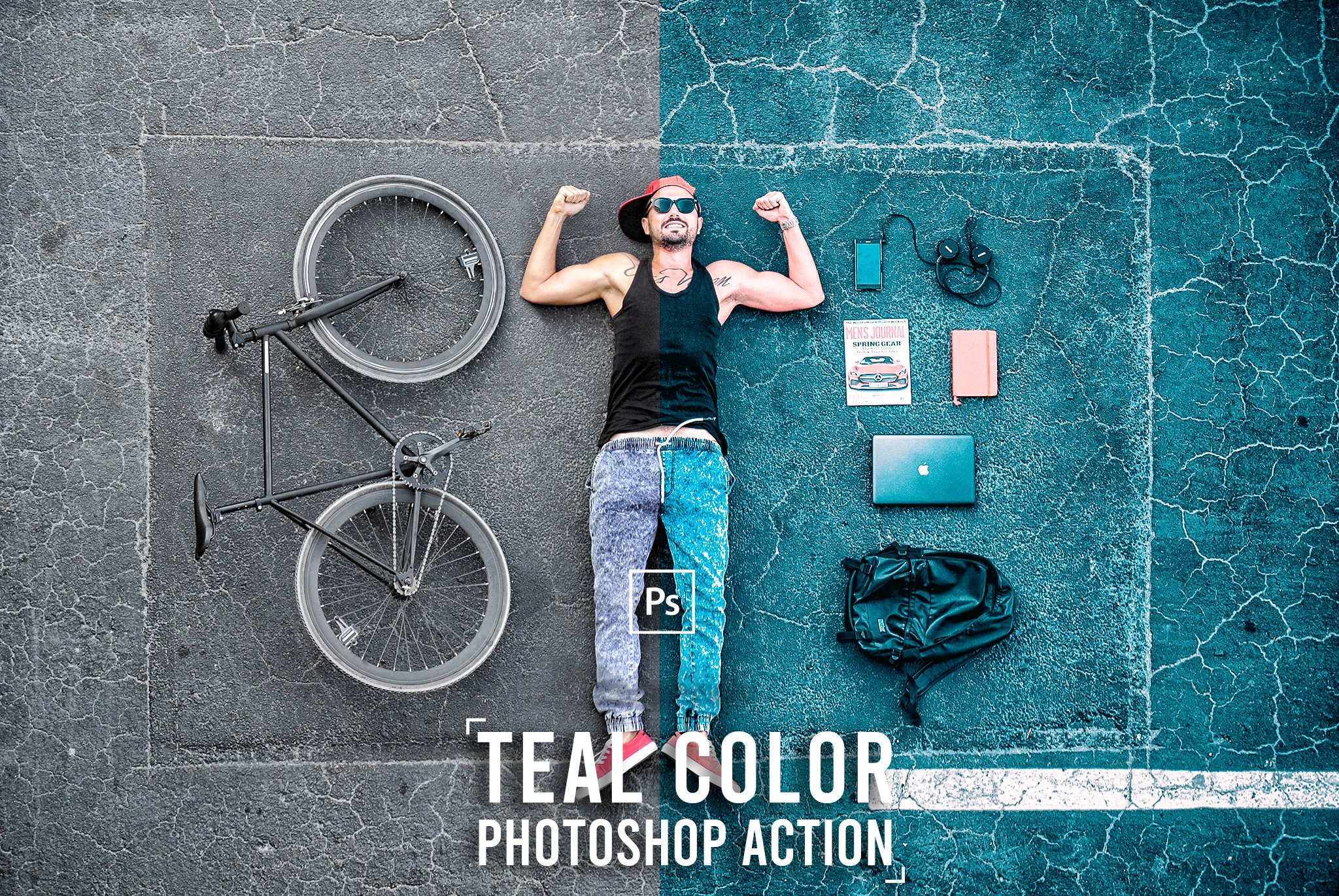 Teal Color Look Photoshop Action | Photoshop Brushes| Photoshop Effects ...