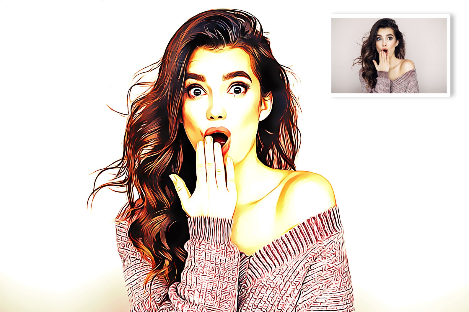 Realistic Digital Painting Effect, Photoshop Action,photoshop Brushes ...