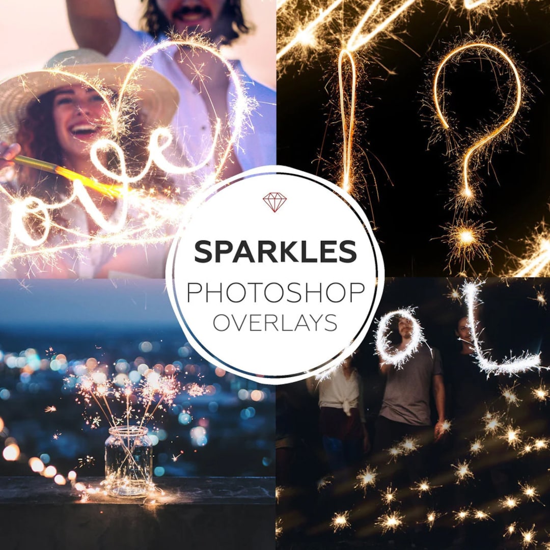 Glitter & Sparkle Photoshop Overlays Pack – Bokeh Light Effects ...