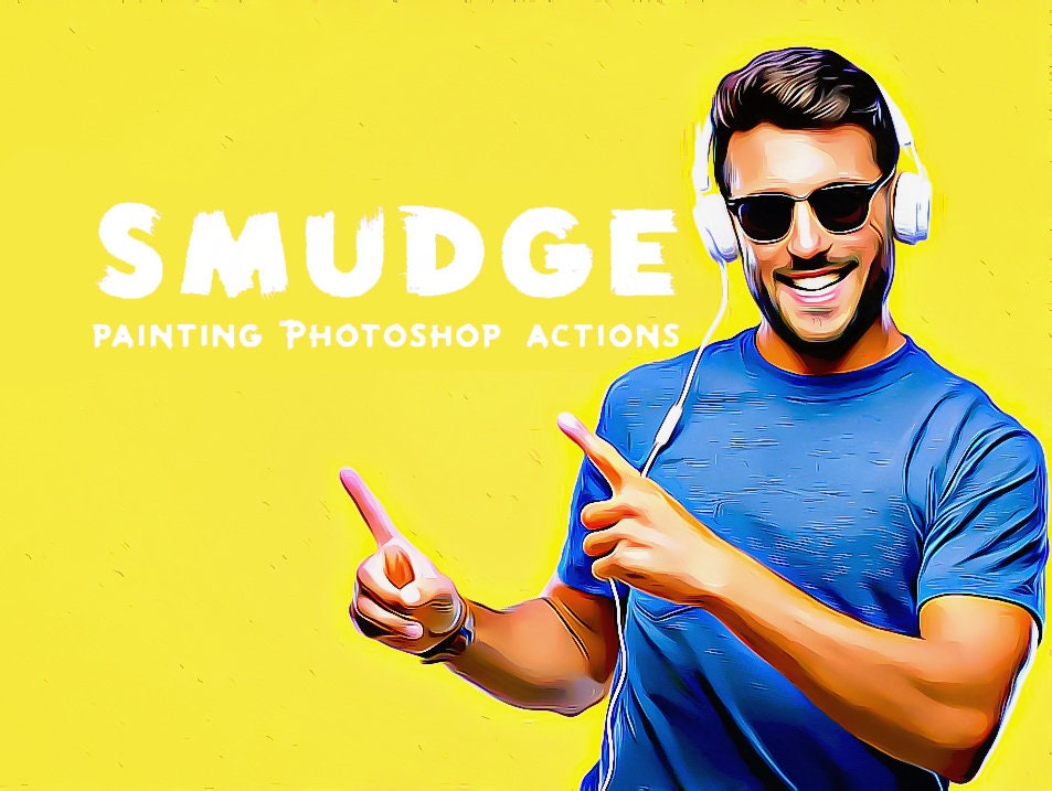 Smudge Painting Photoshop Action,smudge Paint Effect,photoshop Brushes ...