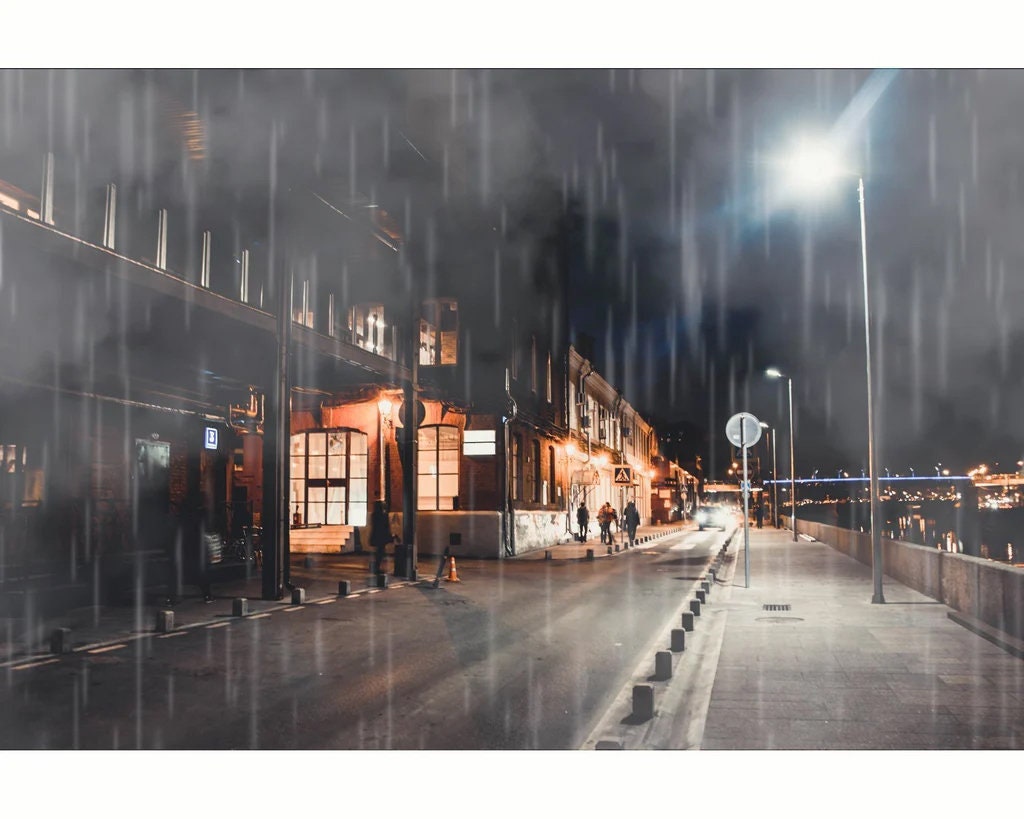 Rain Photoshop Overlay, Falling Rain Photoshop Overlay,raindrop Overlay ...