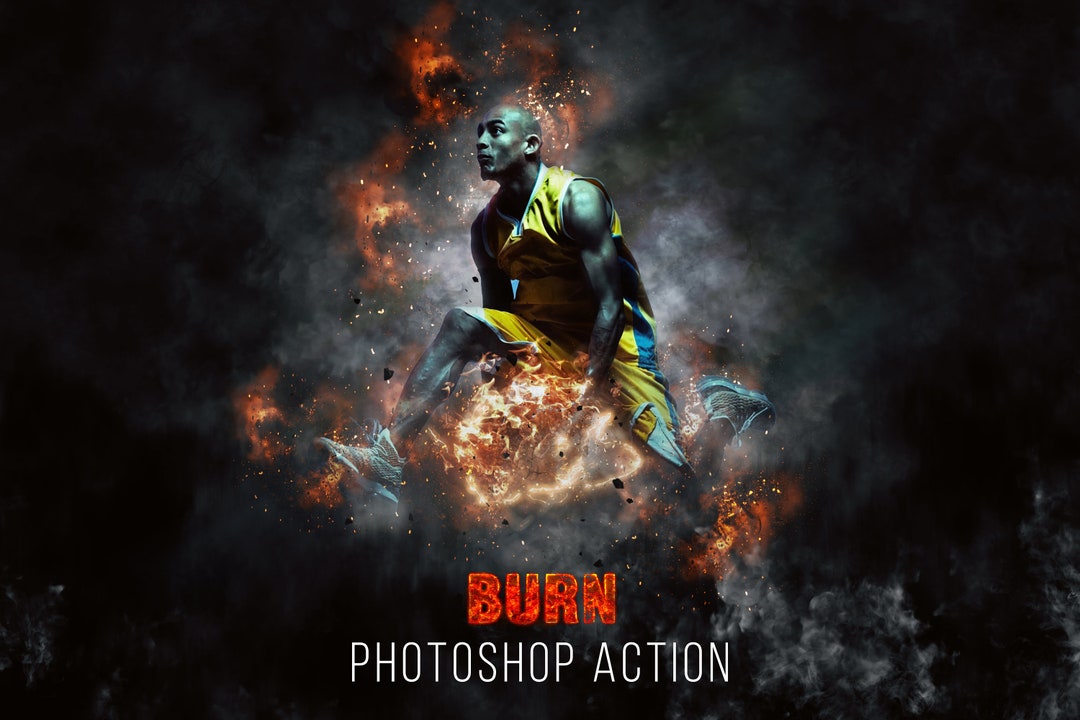 The Best Burn Photoshop Action, Burn Photo Effect, Fire Photo Effect ...