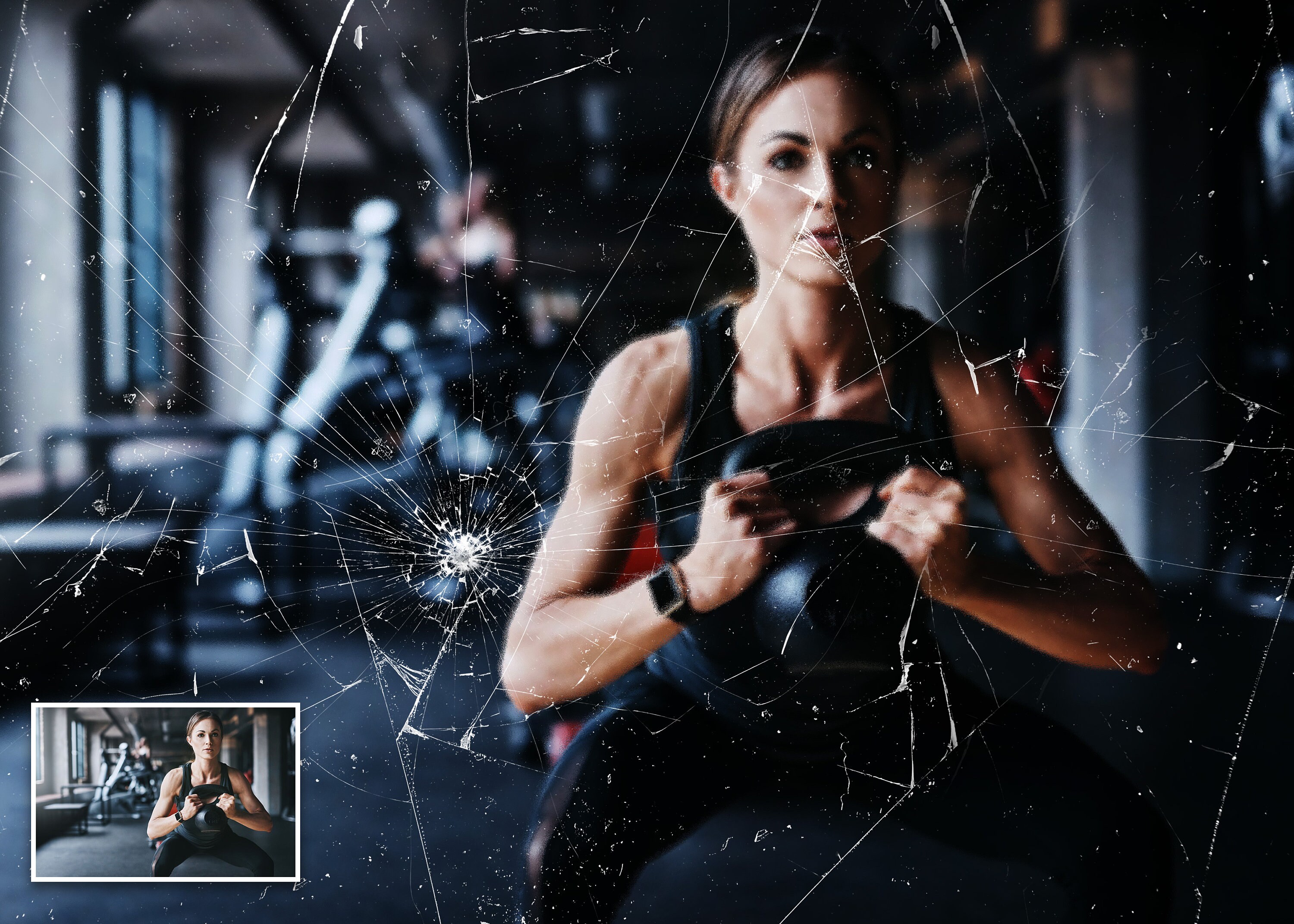 The Best Broken Glass Photoshop Template | Photoshop Template ...