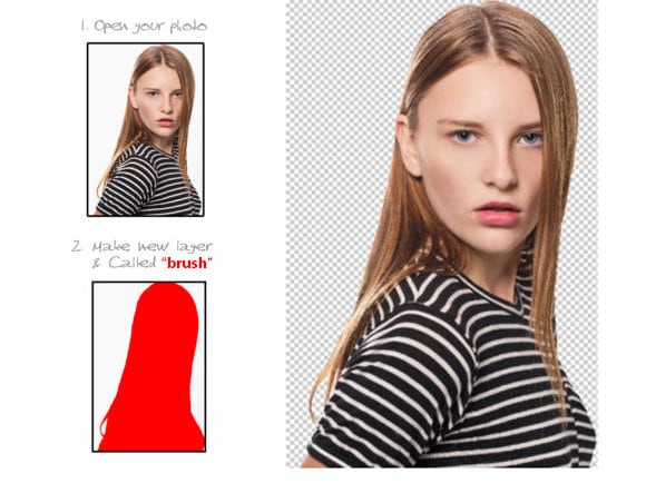 One-click Background Remove Photoshop Action,photoshop Brushes ...