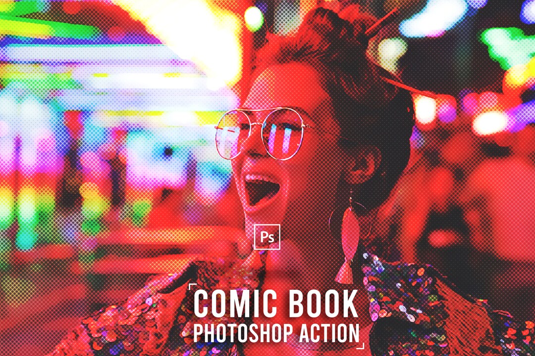 5 Different Colors Cartoon Comic Book Effect, Photoshop Action ...