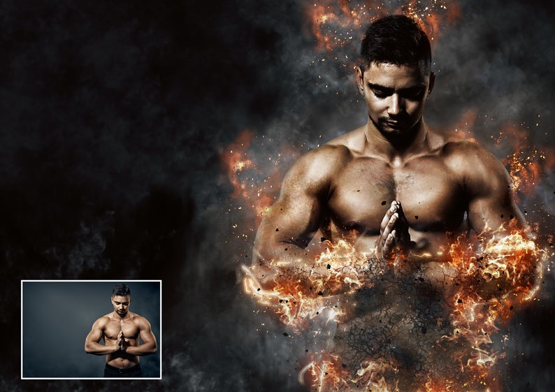 The Best Burn Photoshop Action, Burn Photo Effect, Fire Photo Effect ...