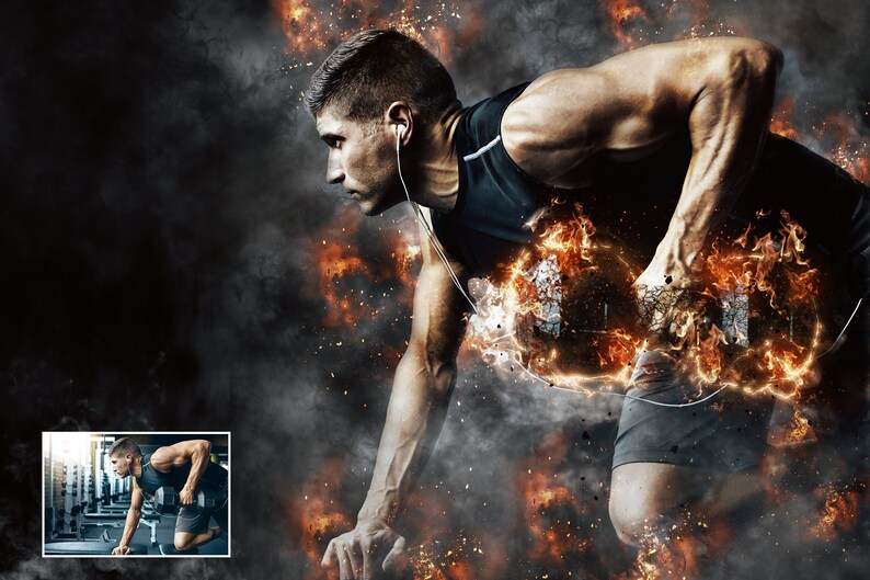 The Best Burn Photoshop Action, Burn Photo Effect, Fire Photo Effect ...
