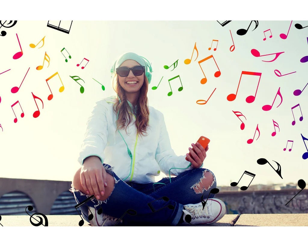 Music Notes Photoshop Overlay,music Photoshop Overlays,song Photoshop ...