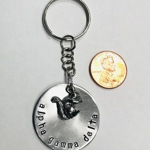 Alpha Gamma Delta AGD Squirrel Mascot Charm Keychain - Etsy