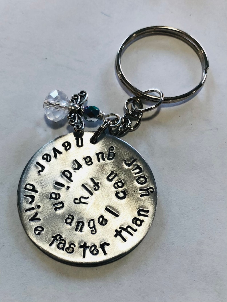 Guardian Angel New Driver Keychain never Drive Faster - Etsy