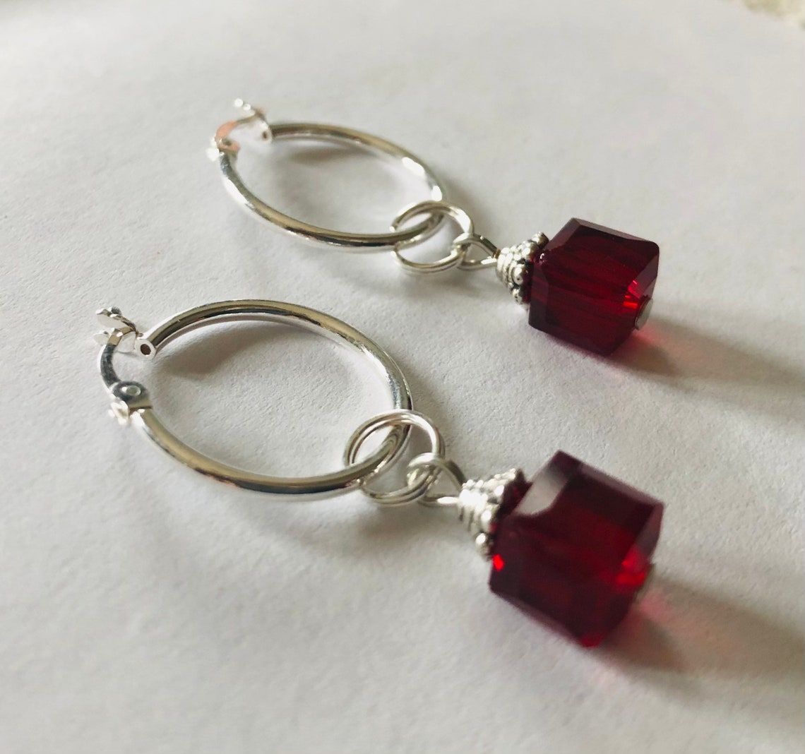 18 Mm Sterling Silver Hoop Earrings With 12 Pairs of - Etsy