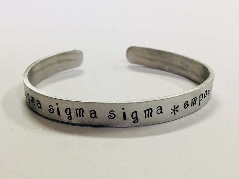 Sigma Sigma Sigma Sorority Motto Bracelet, Empowered - SSS, Trisigma ...