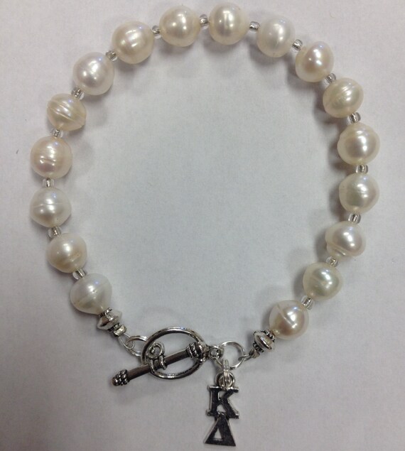 Kappa Delta KD Sorority Greek Freshwater Pearl Bracelet - Etsy