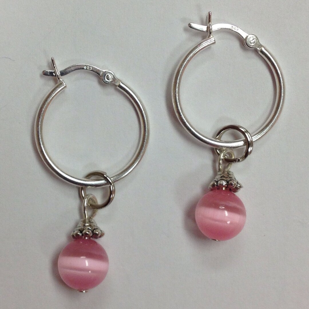 Sterling Silver 18 Mm Hoop Earrings With 12 Pairs of Interchangeable ...