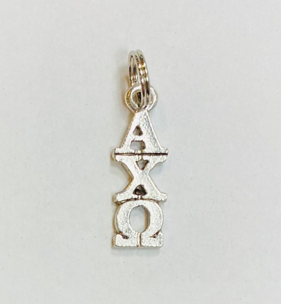 Alpha Chi Omega AXO ACO Sorority Greek Lavaliere Charm in Sterling ...
