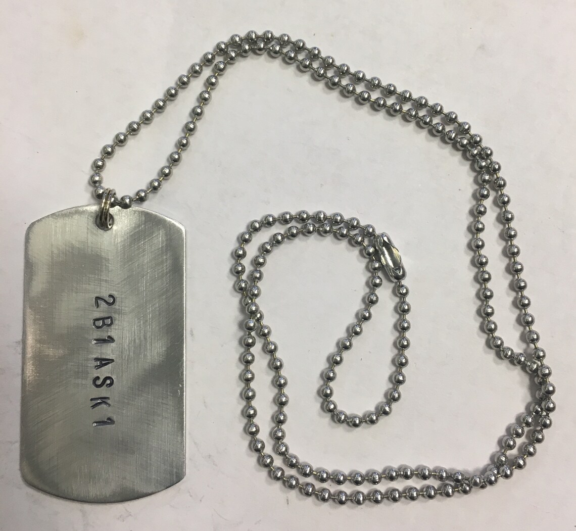2B1ASK1, Masonic, Mason or Freemason Dogtag Style Silver Necklace ...