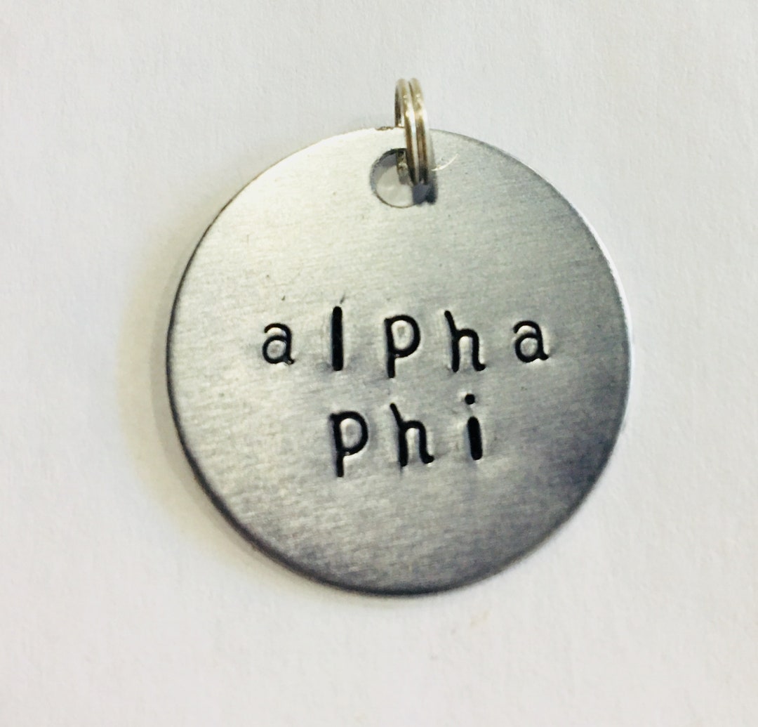 Alpha Phi AP Sorority Greek Handstamped Charm - Etsy