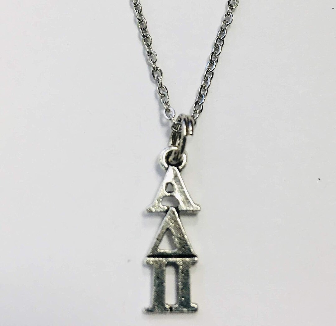 Alpha Delta Pi Adpi ADP Sorority Silver Charm Lavaliere Lavalier Greek ...