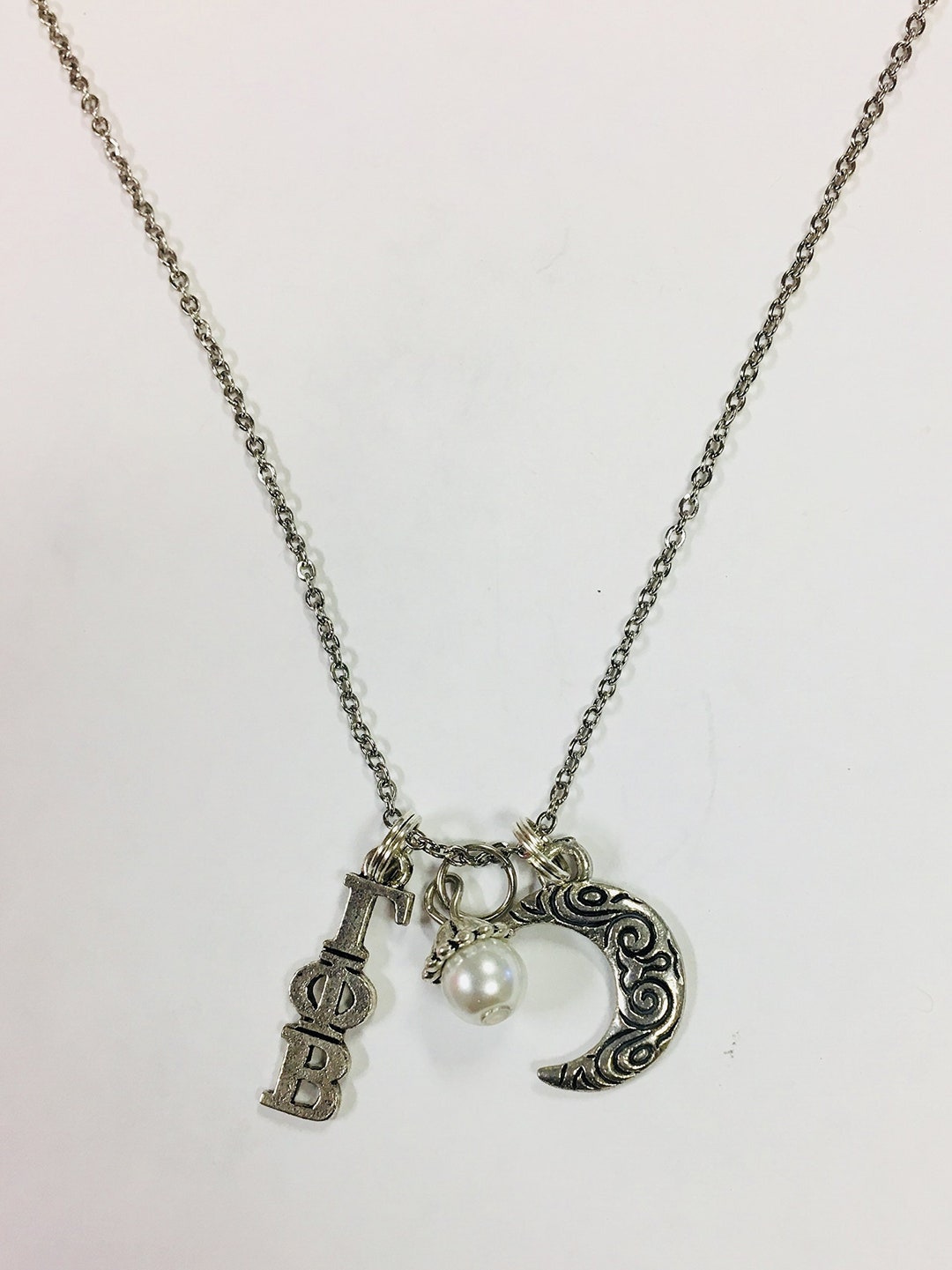 Gamma Phi Beta GPB Trio Charm Necklace Sorority Greek Necklace, 18 Inch ...