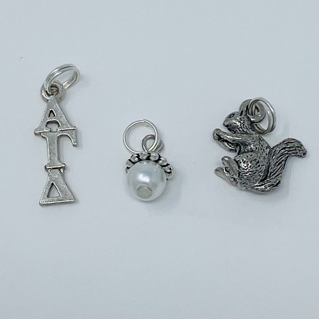 Alpha Gamma Delta AGD Sorority Greek Trio Charm Set - Squirrel Mascot ...
