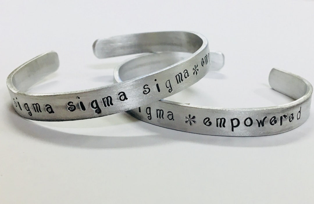 Sigma Sigma Sigma Sorority Motto Bracelet, Empowered - SSS, Trisigma ...