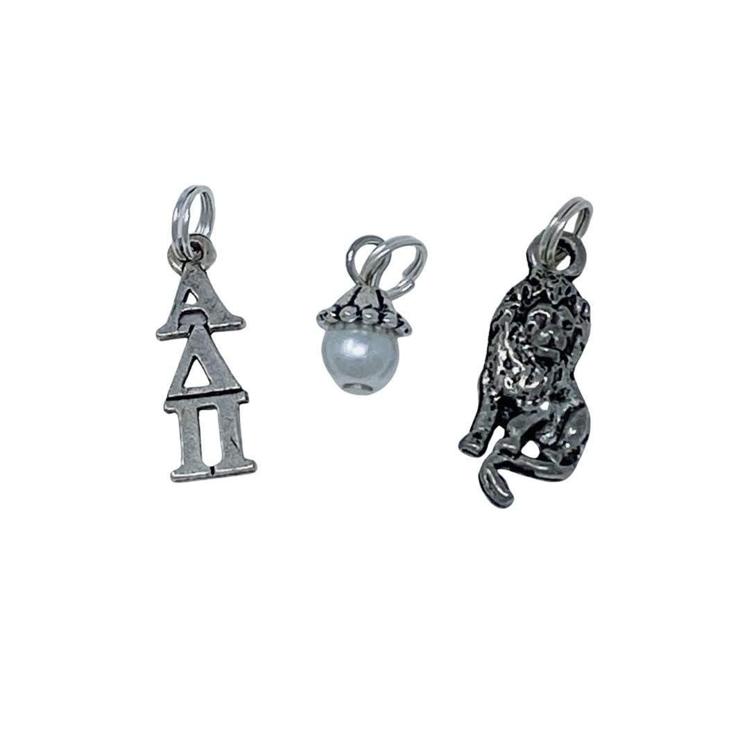 Alpha Delta Pi ADP Adpi Sorority Greek Trio Charm Set - Lion Mascot ...