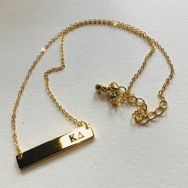 Kappa Delta Gold Necklace - Etsy