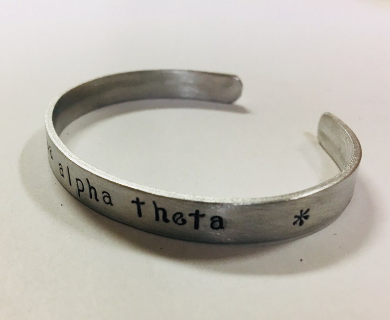 Kappa Alpha Theta KAT Handstamped Sorority Cuff Bracelet, KAT Jewelry ...