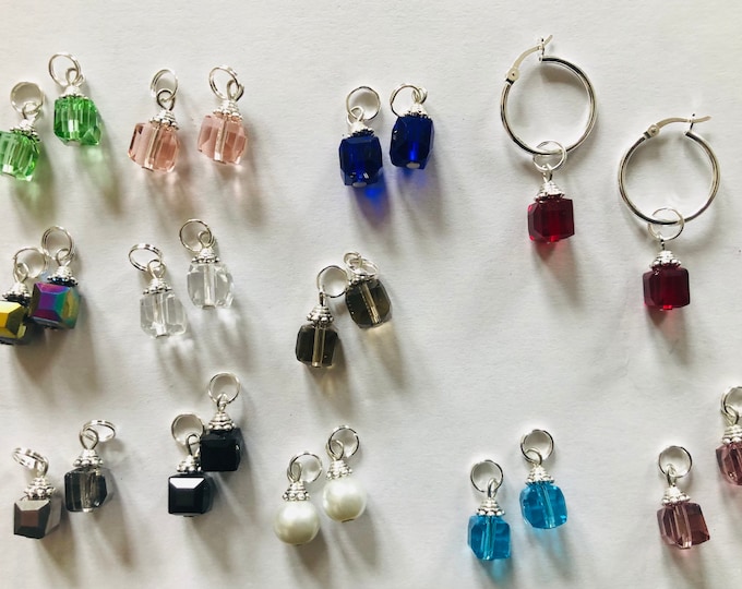 18 Mm Sterling Silver Hoop Earrings With 12 Pairs of Interchangeable ...