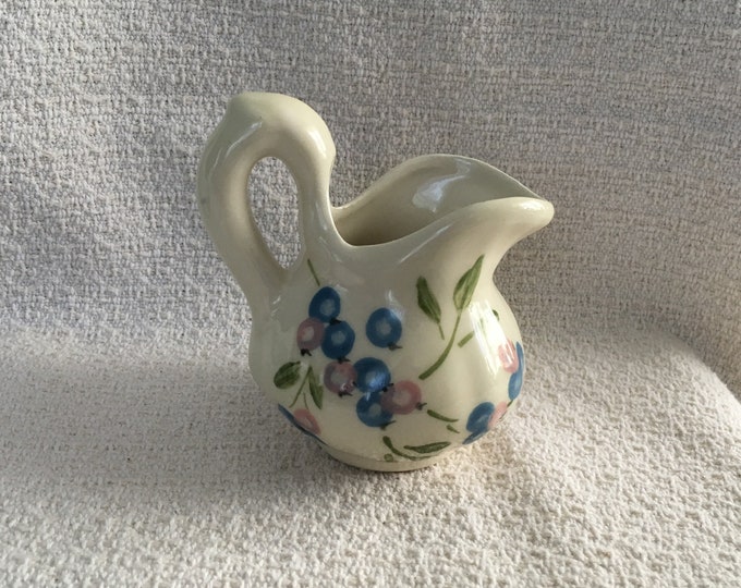 Hand Painted Ceramic Pottery Cape Cod Blueberries Creamer #14 by Verna ...