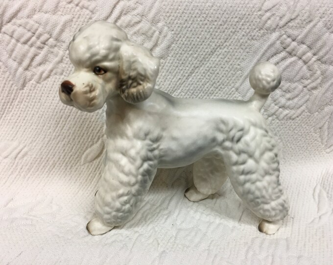 Poodle Porcelain Figurine, Standard Poodle Figurine, Marked H7328 ...