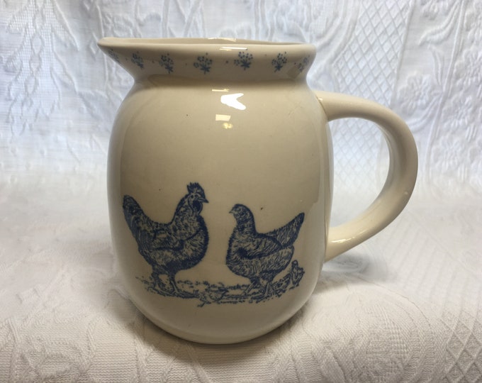 Emporium of Maine Country Morning Pitcher, Rooster and Hen Pitcher ...
