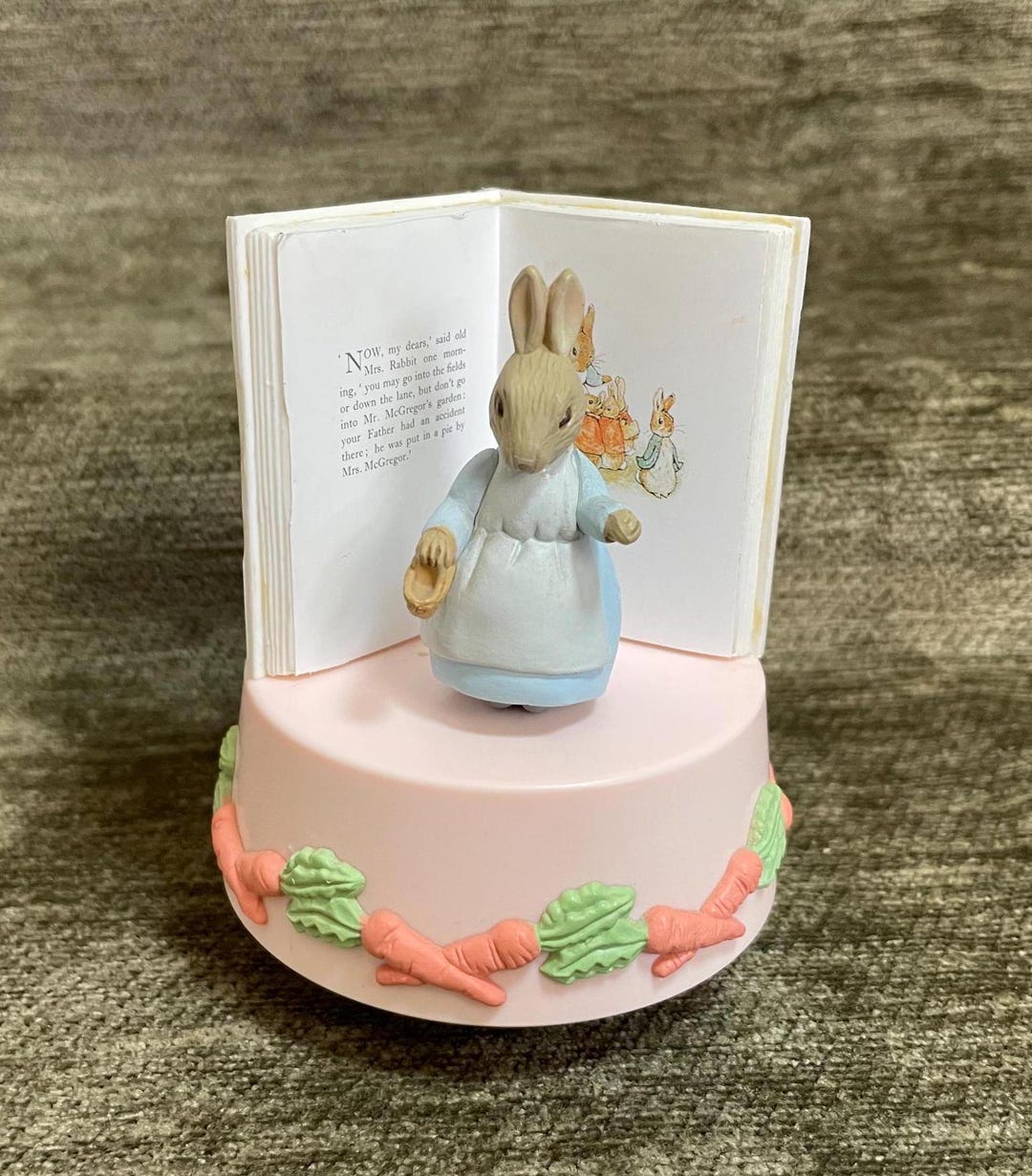 Mrs Rabbit Schmid Music Box, Plays Brahms Lyllaby, Plastic Not ...