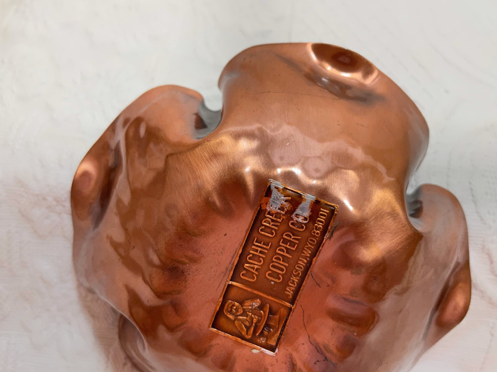 Cache Creek Copper Co Copper Dish Hammered and Crimped Wavy - Etsy