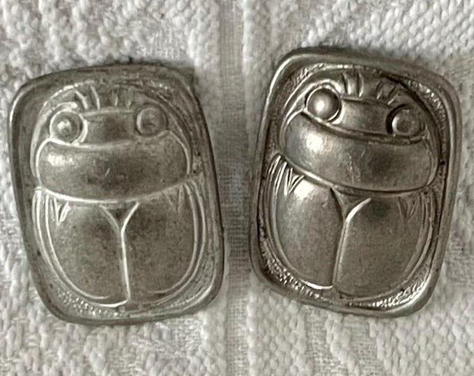 LS Co Pewter Scarab Beetle, Shaped Like Cartouche, Louis Stern Co ...