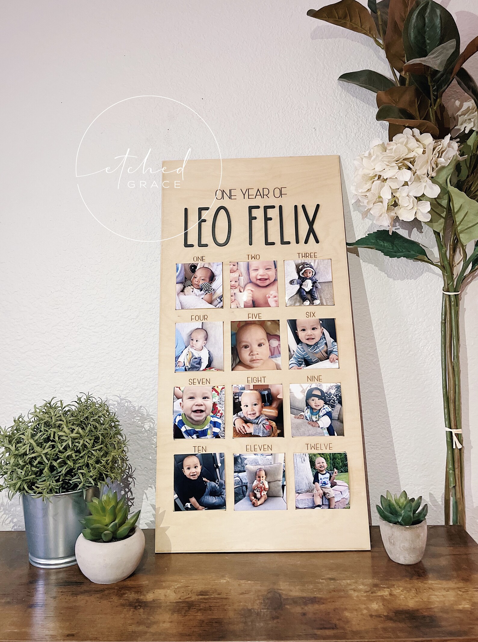 Personalized Milestone Memory Board one Year Of Board - Etsy