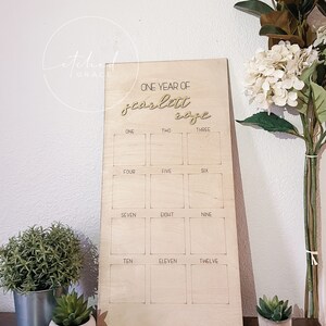 Personalized Milestone Memory Board one Year Of Board Minimalist Baby ...