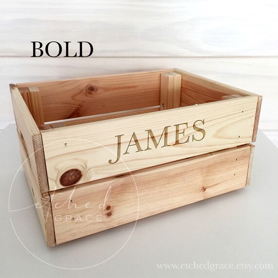 Custom Laser Engraved Wooden Crate Corporate Gift Promo | Etsy